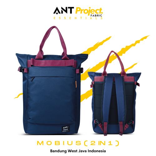 Promo ANT PROJECT - Ransel Pria MOBIUS 2 in 1 - Navy Blue - Tote Bag ...