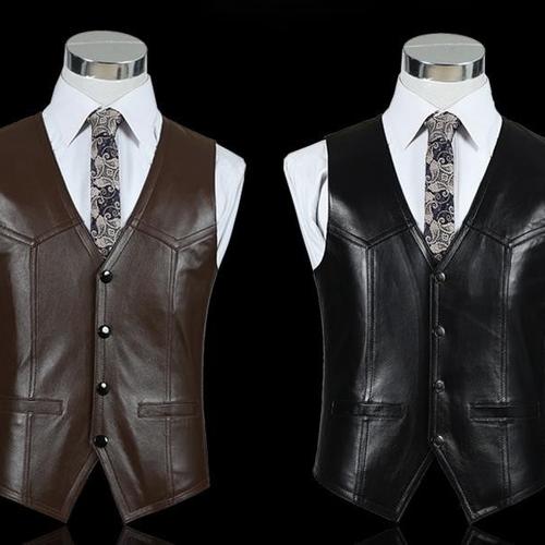 Promo rompi motor pria kulit sintetis rompi keren styles bikers - Hitam ...