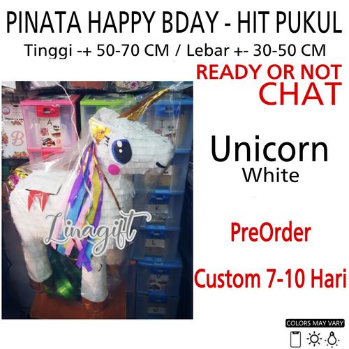 Jual PINATA HAPPY BIRTHDAY ULANG TAHUN UNICORN READY GOJEK GRAB INSTANT ...