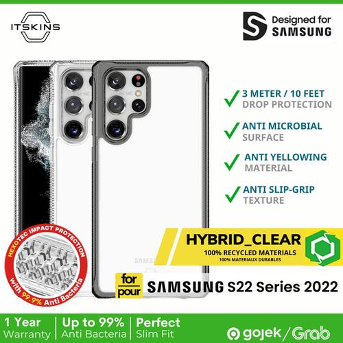 Promo Case Samsung Galaxy S22 Ultra Plus 5G - ITSKINS Hybrid Clear Casing - Smoke, S22 Plus ...