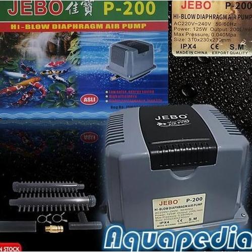 Jual JEBO P-200 POMPA UDARA AERATOR HI-FLOW AIR PUMP BLOWER MURAH ...
