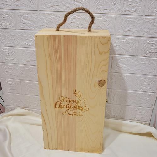 Jual KOTAK KAYU WINE + GELAS /PARCEL/NATAL/HAMPERS/WINE BOX/WOOD BOX ...
