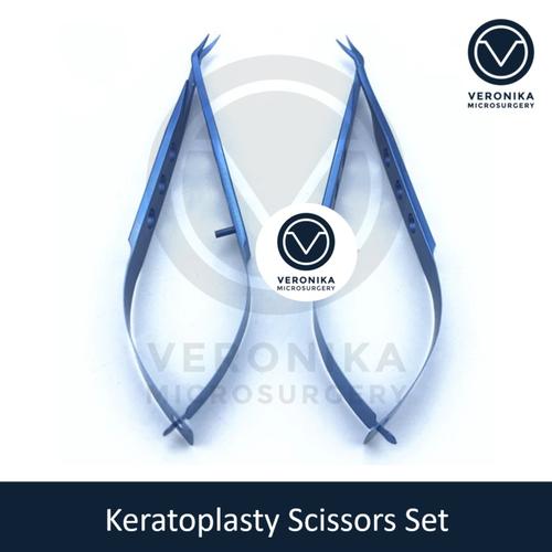 Jual Gunting Transplan Kornea / Gunting Keratoplasti (Set Kanan dan ...