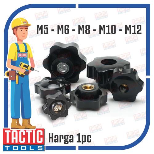 Jual Female Through Hole Knob Handle Mur Plastik Kepala Baut Bintang 6 ...