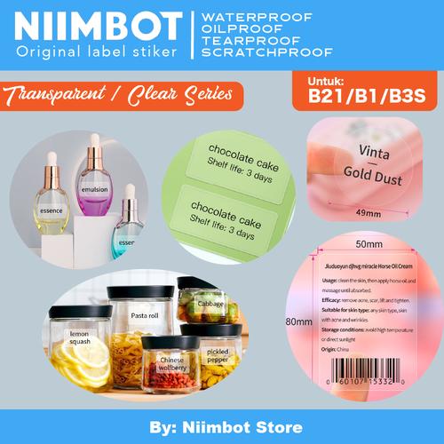 Jual Thermal Label Sticker Niimbot B21 Refill Label - Bening ...
