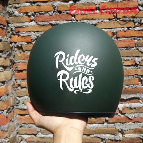 Jual STIKER HELM RIDERS N RULES CUTTING STIKER MOTOR - Putih - Jakarta ...