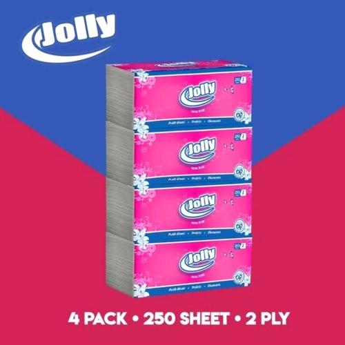 Jual [BUNDLE ISI 4] Tisu Wajah Jolly 250 Sheet / Jolly Facial Tissue ...