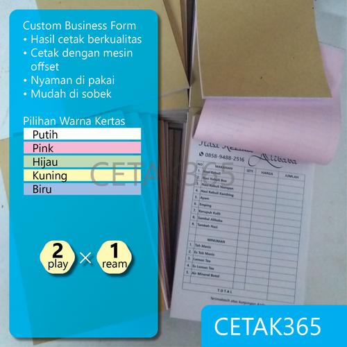 Jual Nota Kontan 2 ply custom | NCR Cetak Offset | 1 Rim - 1, Biru ...