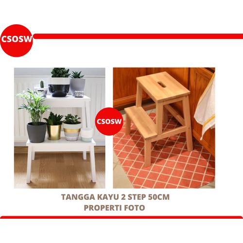 Jual Bangku Tangga 2 Step Kayu BKV4M Wooden Step Stool Dekorasi Foto ...