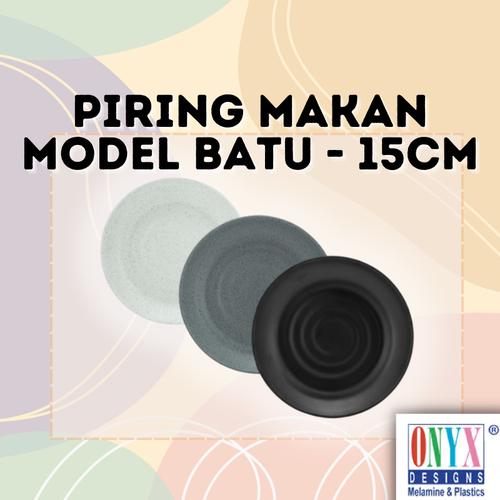 Jual Piring Makan Melamin Motif Batu 15cm - Monocrome / Plate Granite ...