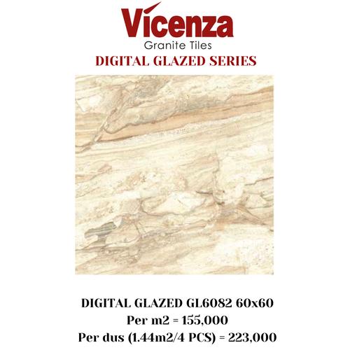 Jual Granite Tile Vicenza 60X60 Digital Glazed Motif Marmer Coklat Krem ...