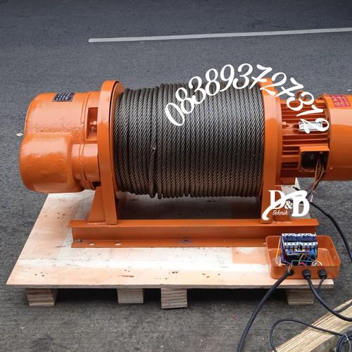 Jual electric winch hoist 5 ton x 100 meter 3 Phase WEKA Katrol listrik ...
