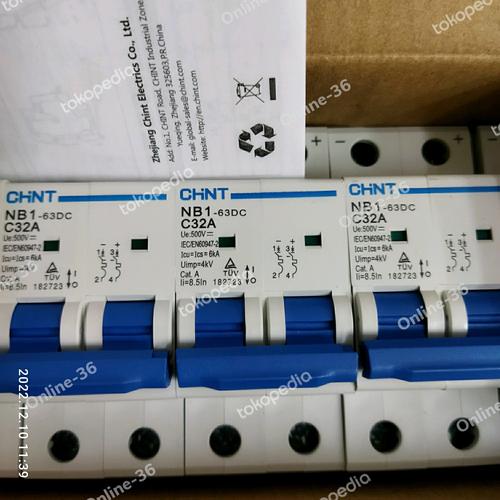 Jual Mcb DC 2P Chint NB1-63DC 500V 6ka 10-63A - 2P 10A - Jakarta Pusat - Online-36 | Tokopedia