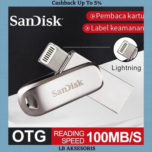 Jual Flasdisk OTG Lighting 64GB/128GB/256GB USB 3.0 Lighting USB IOS ...