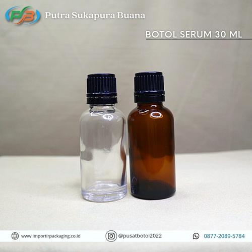 Jual Botol kaca 30ml tebal tutup filler/Botol essential oil/Botol serum ...
