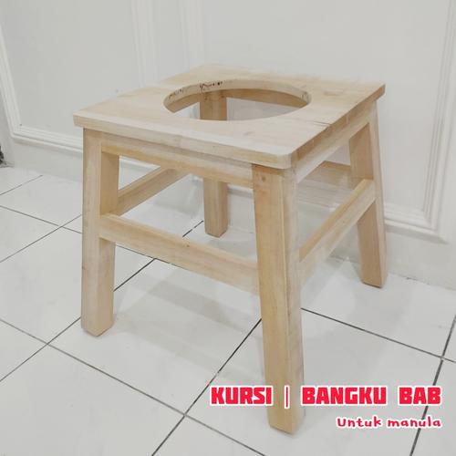Jual kursi kayu BAB | bangku kayu untuk BAB manula - TINGGI 40cm - Kab ...