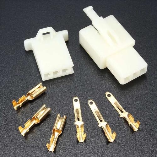 Jual 1set Small Car Socket 3p 2.8mm kabel soket motor Skun Terminal 3 ...
