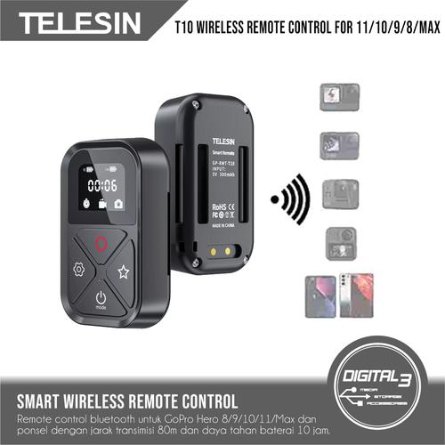 Jual Telesin T10 Wireless Remote Control Remot GoPro Hero 9 10 11 12 ...