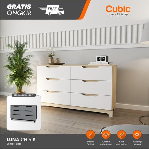 Promo Cubic Chest Drawer Minimalis / Lemari Laci Serbaguna / LUNA CH 6B ...
