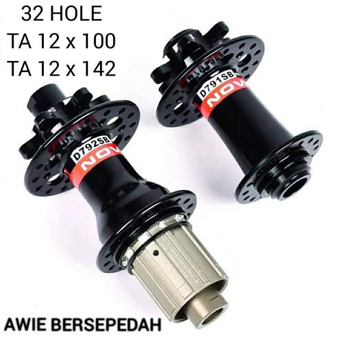Jual NOVATEC 12 x 100 142 32 hole Hub freehub 12x100 12x142 roadbike ...