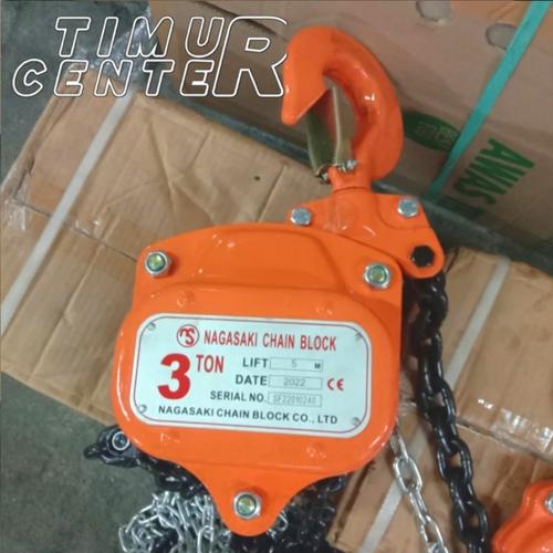 Jual Takel Chain Block 3 Ton NAGASAKI Japan Katrol Rantai - 3 Meter ...