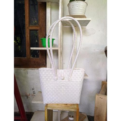 Jual MURAHH!!!! Tas anyaman Plastik Jali Premium Putih - Pakai Telinga ...
