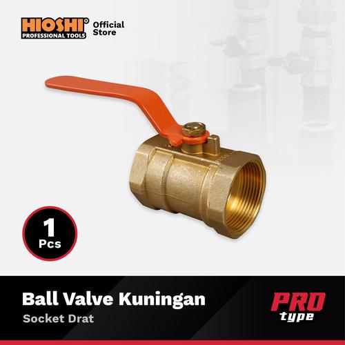 Jual BALL VALVE / STOP KRAN (KUNINGAN) HIOSHI PRO - 1/2 inch - Kota Surabaya - Hioshi Tools ...