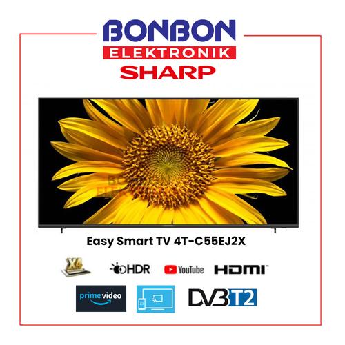 Promo Sharp LED TV 55 Inch 4T-C55EJ2X / 55EJ2X Easy Smart TV 4K Ultra ...