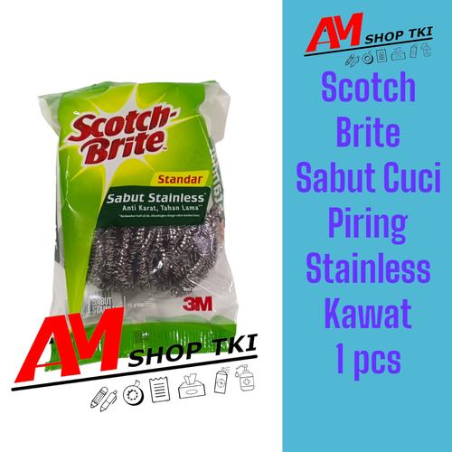 Jual 3M Scotch Brite Sabut Cuci Piring Stainless Kawat Standar (1 Pcs ...