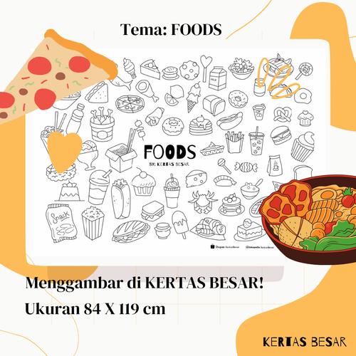 Jual GIANT COLORING SHEETS Tema FOODS (MAKANAN) - Kab. Sukoharjo ...