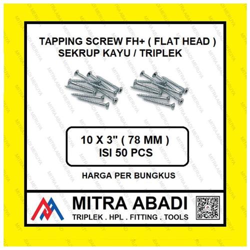Jual Sekrup Kayu Sekrup Tapping Screw FH 10 x 3" (78 mm) - Kota ...