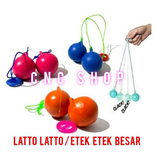 Jual Mainan Jadul Latto Latto Besar / Tek Tek Etek Etek Tik Tok Viral ...