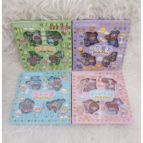 Promo KAWAII MOMO STICKER SET ISI 100 viral botol stiker plastik anti ...