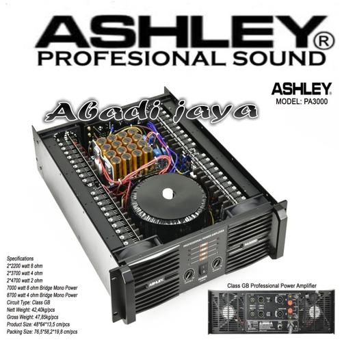 Jual power amplifier ashley pa 3000 / pa3000 class GB 4400 watt ...