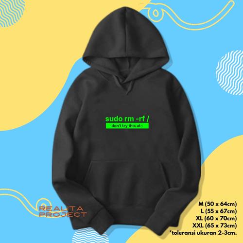 Jual Sweater Hoodie Wanita Pria Programmer Linux Sudo rm rf buku coding - Putih, L - Kab. Bogor ...