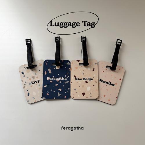 Jual Custom Luggage Tag Bag Tag Tas Koper Terrazzo Aksesoris Travel ...