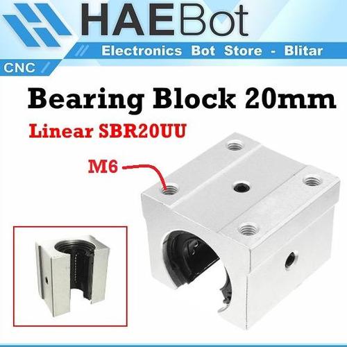 Jual [HAEBOT] SBR20UU SBR20 SBR 20 UU Linear Ball Bearing Block 20mm ...