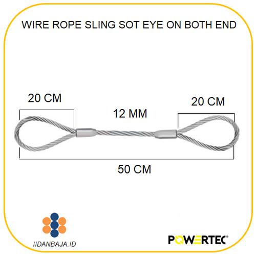 Jual WIRE ROPE SLING SOFT EYE ON BOTH END 12 MM X 50 CM X 1,8 T ...