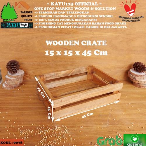 Jual Wooden Crate 15x15x15-50 CM peti kayu tempat penyimpanan storage ...