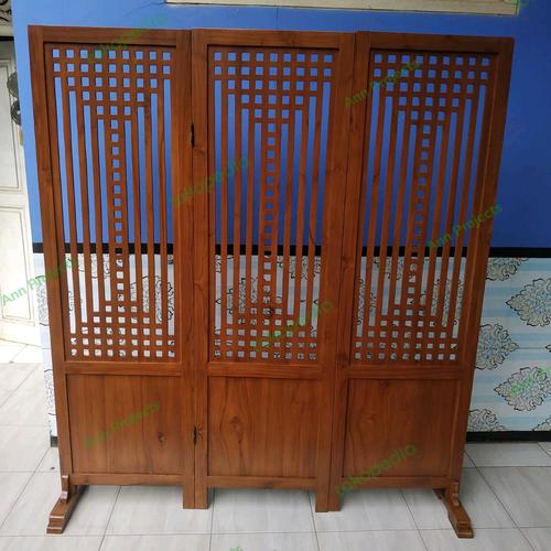 Jual Sekat Ruangan Pembatas Ruangan Lipat Kayu Model Minimalis - Kab ...