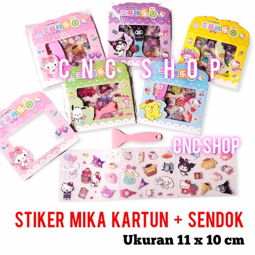 Jual Stiker PVC + Sendok Sticker Mika Gambar Kartun Tempelan Botol ...