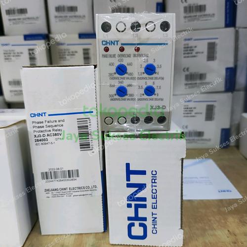 Jual XJ3D PFR Phase Failure Relay CHINT Under Voltage Protector 380V ...