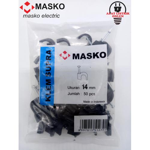 Jual KLEM KABEL PAKU BETON NO 14 MM ( 50 PCS ) MASKO / CABLE CLIP ...