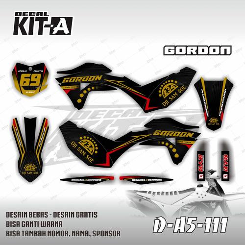 Jual Decal gordon full body bisa request desain warna nama nomor hitam ...