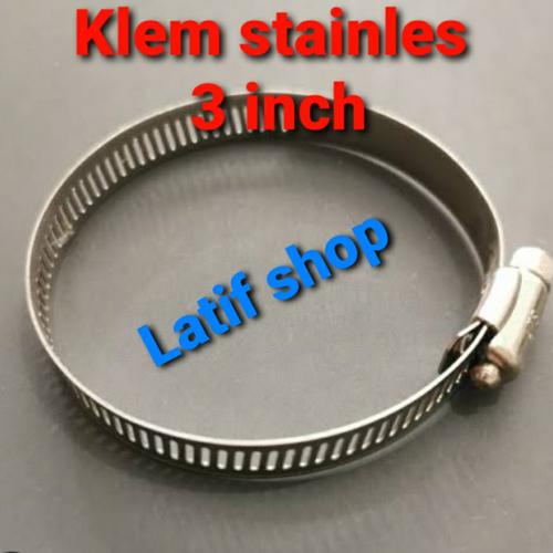 Jual Klem Stainless 3 inch klem pipa flexible ducting fleksibel ...