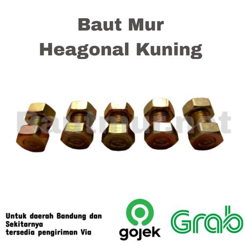 Jual Baut Mur kuning 8x20 - Baut mur kunci 12 8x20 2cm - Kota Bandung ...