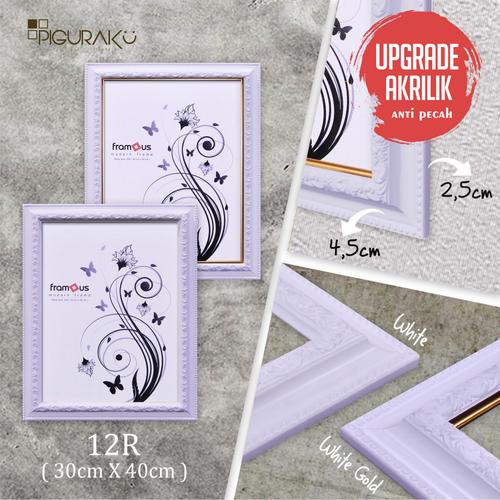 Jual 12R Pigura Bingkai Foto - Frame Classic White - Pakai Acrylic - 4 ...
