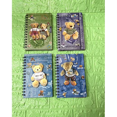 Jual BUKU DIARY SPIRAL/DIARY SPIRAL/GAMBAR BEAR /A323/TIMBUL GLITER ...