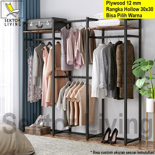 Jual Lemari Baju Rak Baju Lemari Pakaian Rak Pakaian Industrial - SL900 ...