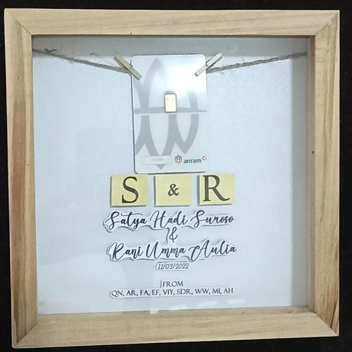 Jual Inisial Name in Frame 3D Kado Wisuda Ultah Kenangan Nikah - Kab ...